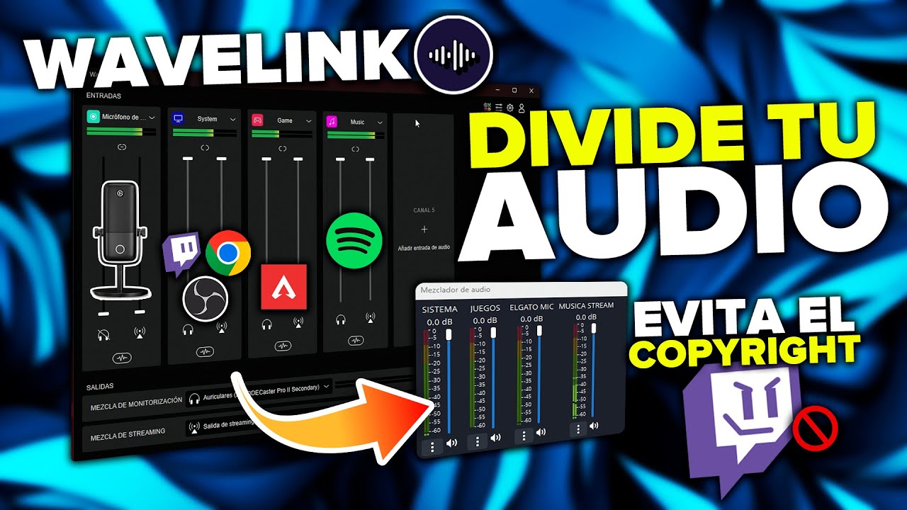 😈 EVITA EL COPYRIGHT! | WAVELINK DE ELGATO, DIVIDE Y CONFIGURA ...