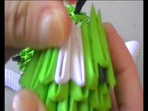 3D origami: Gir (from Invader Zim) part 2 - YouTube