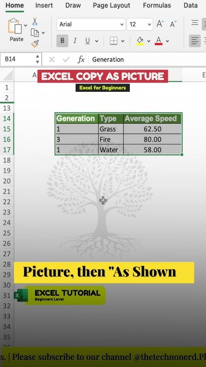 How To Copy Data As Picture In Excel Excel For Beginners Excel Techhacks Shorts Youtube