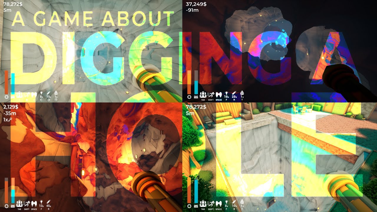 I Dug the ENTIRE Backyard in A Game About Digging A Hole - YouTube