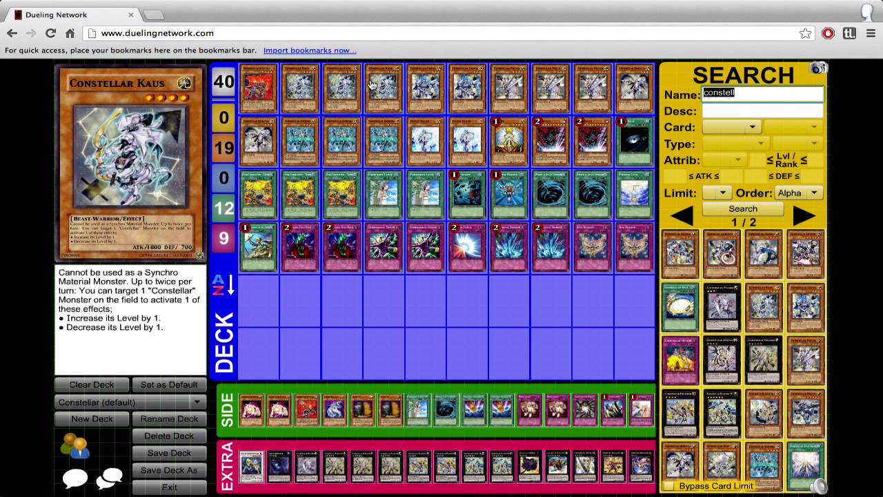 Constellar Deck Profile - March 2013 Next Tier 1 Deck! - YouTube