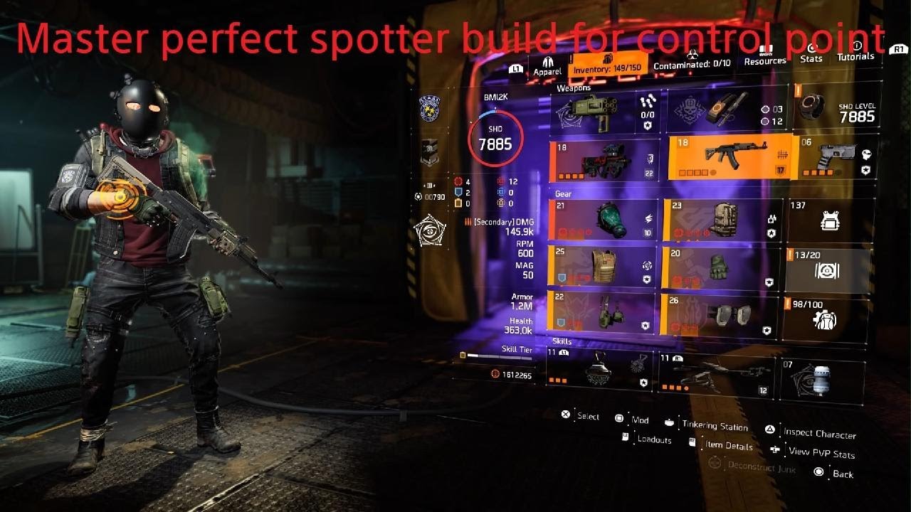Tom Clancy's The Division 2 master perfect spotter build for control ...