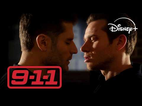 Buck & Tommy's First Kiss | 9-1-1 | Disney+ UK