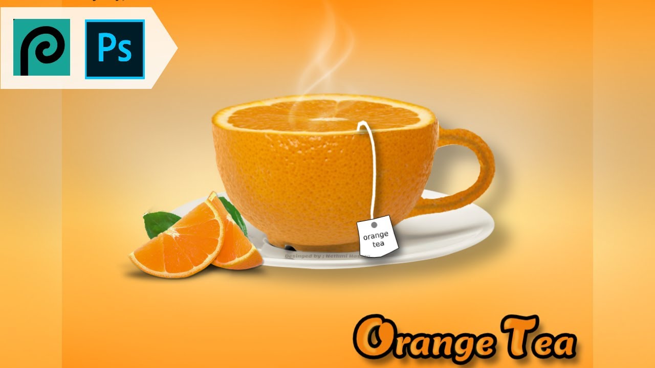 Photoshop 3D Manipulation : Orange Tea Commercial #artpulse #orangetea ...