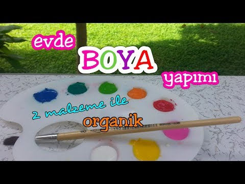 Organik BOYA Yapımı // 2 malzeme ile parmak boyası