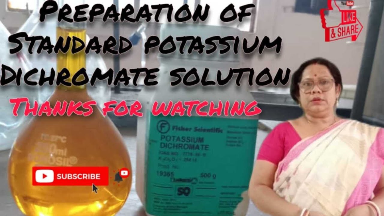 Preparation of Standard Potassium Dichromate Solution - YouTube