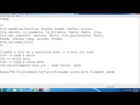 File Handling Functions Part 1 | PHP Built In functions | Easy Example in Gujarati - YouTube