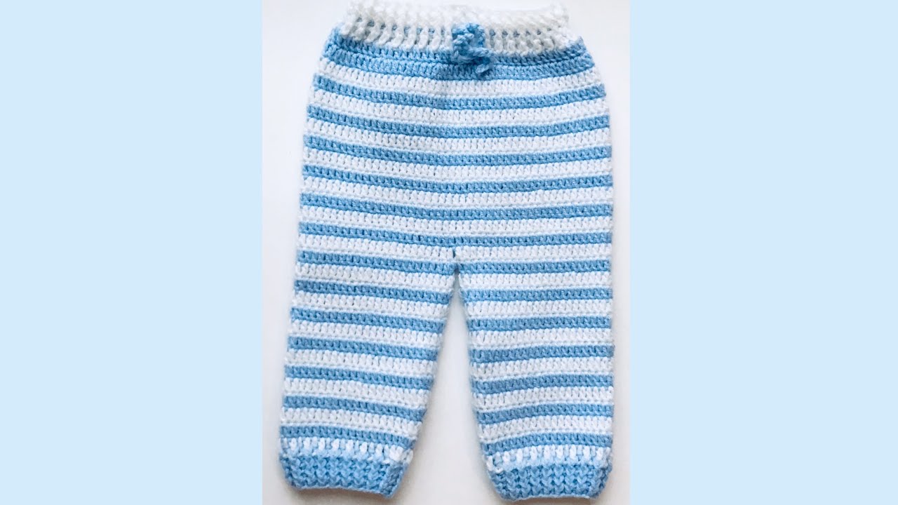 Crochet baby pants set with jersey - Trousers or joggers 6-9M LEFT ...