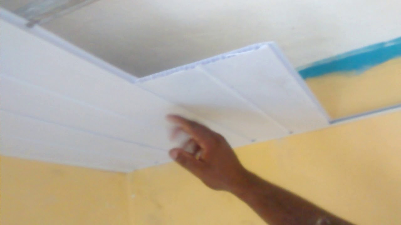 Como fazer um teto de Pvc passo a passo parte 2 - YouTube