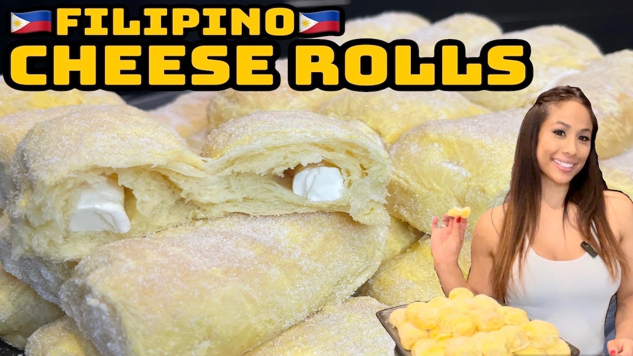 Filipino Cheese Rolls | Extreme Soft Bread Filled Cream Cheese - YouTube