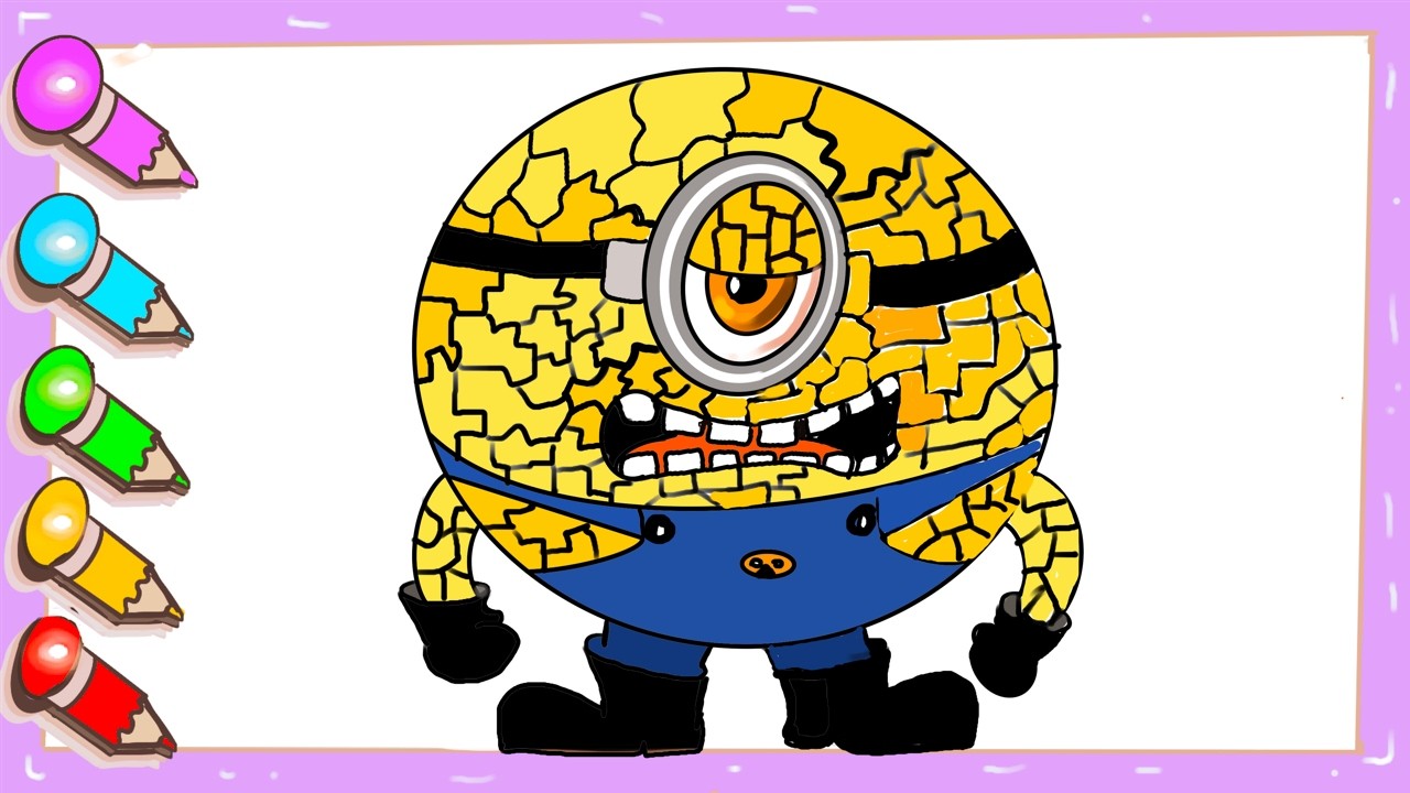 How to draw Mega Minion Jerry Easy | Despicable me 4 #despicableme # ...