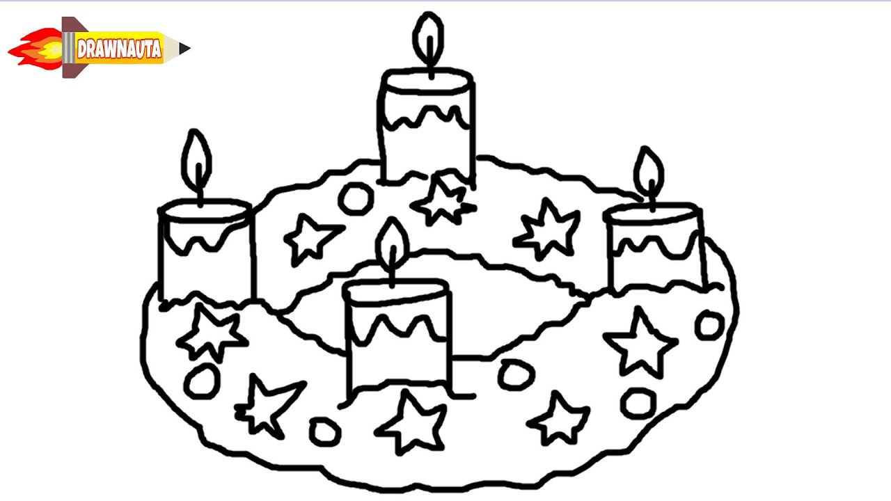 How to Draw an Advent Wreath - YouTube