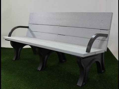6 Foot Traditional ADA Park Bench | Polly Products - YouTube