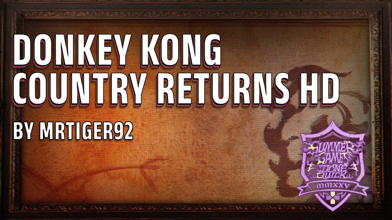 [GER] SGDQ 2025 - Donkey Kong Country Returns HD Any% Original Mode von ...