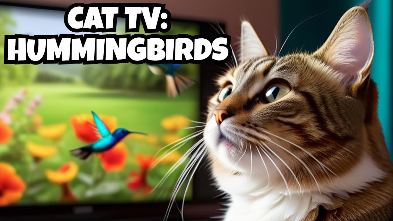 Cat's Ultimate Thrill: Watching Hummingbirds on TV - YouTube