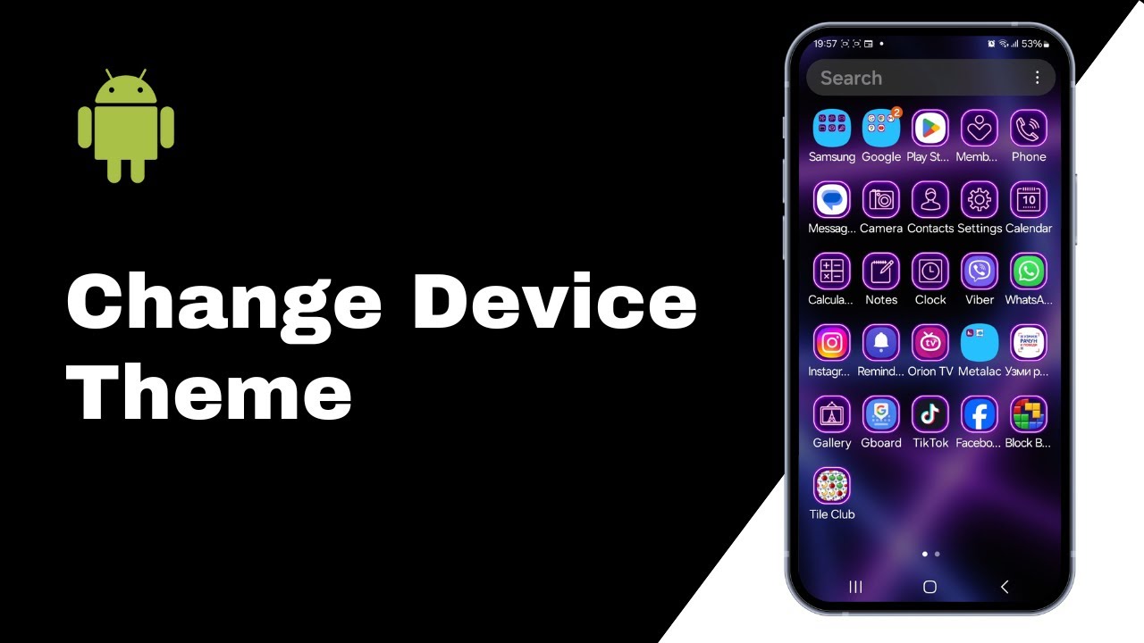 How To Change Theme on Samsung | One UI (2024) - YouTube