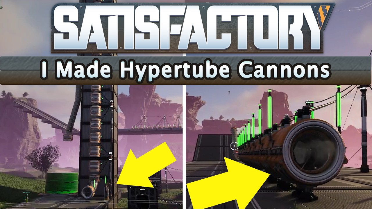 Hypertube cannons are a thing | Satisfactory - YouTube
