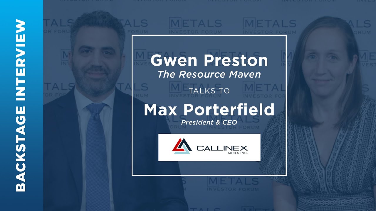 Max Porterfield of Callinex Mines Inc. talks to Gwen Preston at the ...