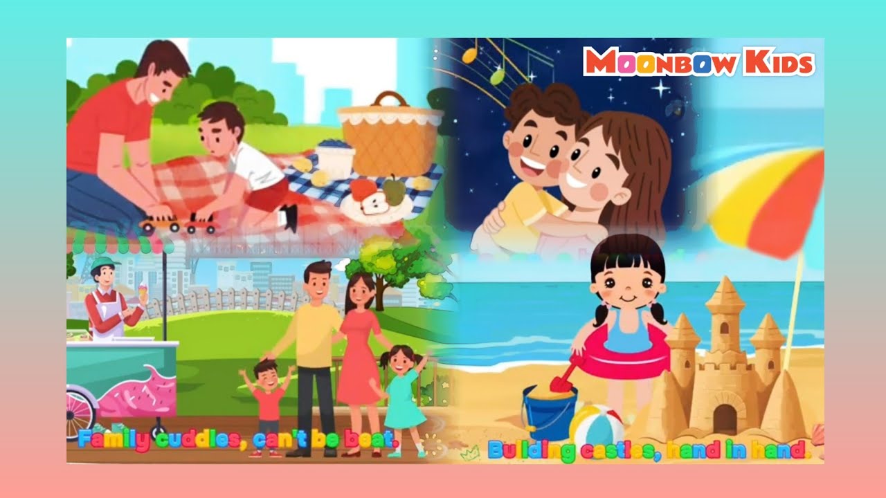 A Fun Day Family Time🌈Animated Educational Video with Voice Over For ...