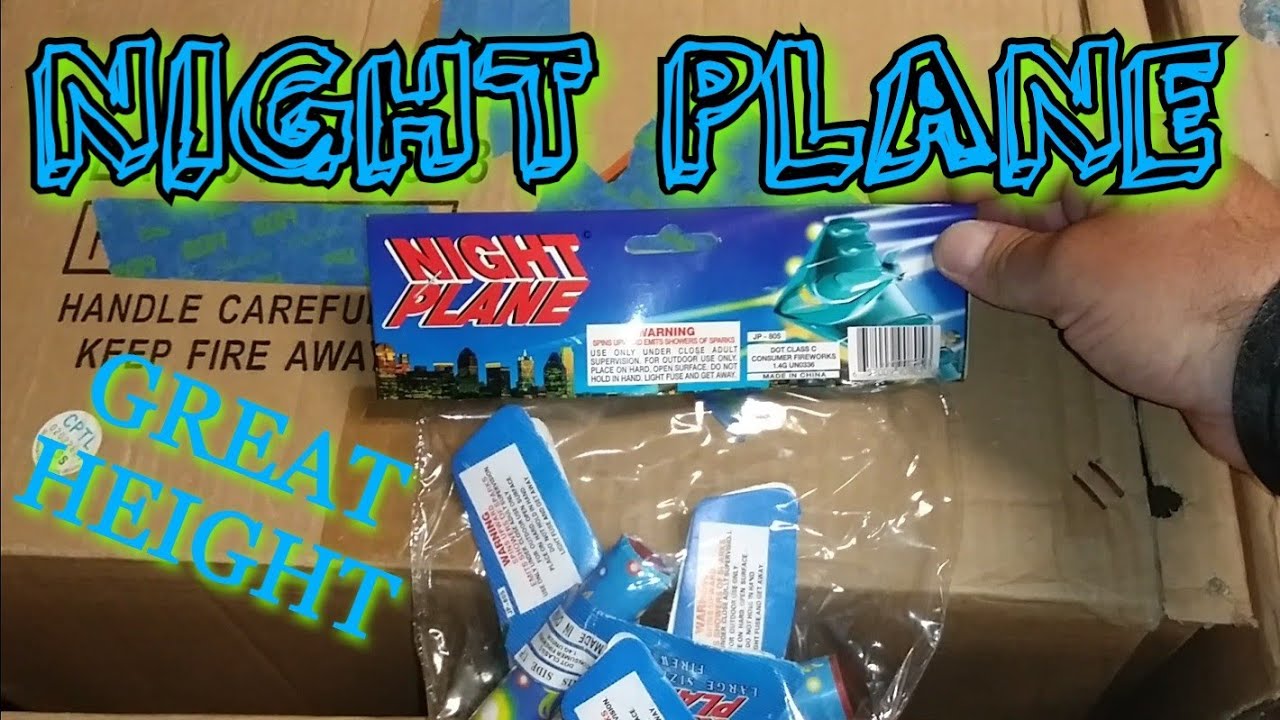 NIGHT PLANE - large size fireworks - jp805 - YouTube