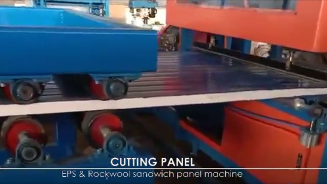 EPS Rockwool Mineral Wool Sandwich Panel Machine - YouTube
