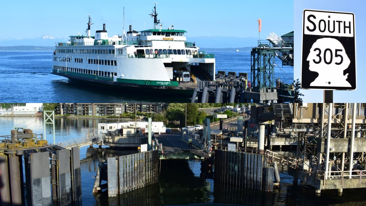 WSF M/V Cathlamet Departing Bainbridge Island - YouTube