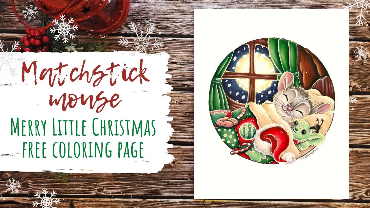 Color Along | Matchstick Mouse Merry Little Christmas - YouTube