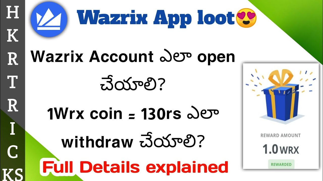 HOW TO CREATE WAZRIX ACCOUNT AND WITHDRAW WRX FULL DETAILS EXPLAINED BY ...