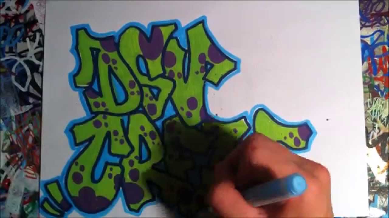 graffiti speedart DSVCREW sticker by : SATEK dsv - YouTube