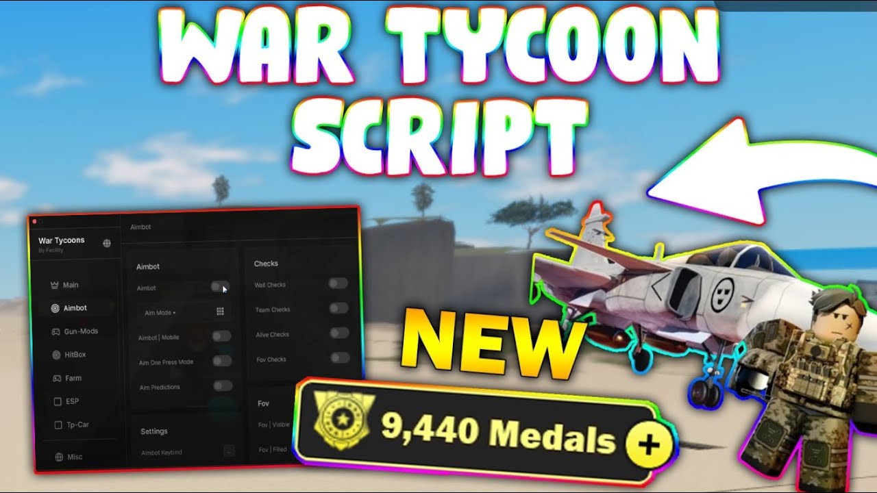*NEW* War Tycoon Script (PASTEBIN 2025) (AIM BOT , AUTOFARM, INFINITE ...