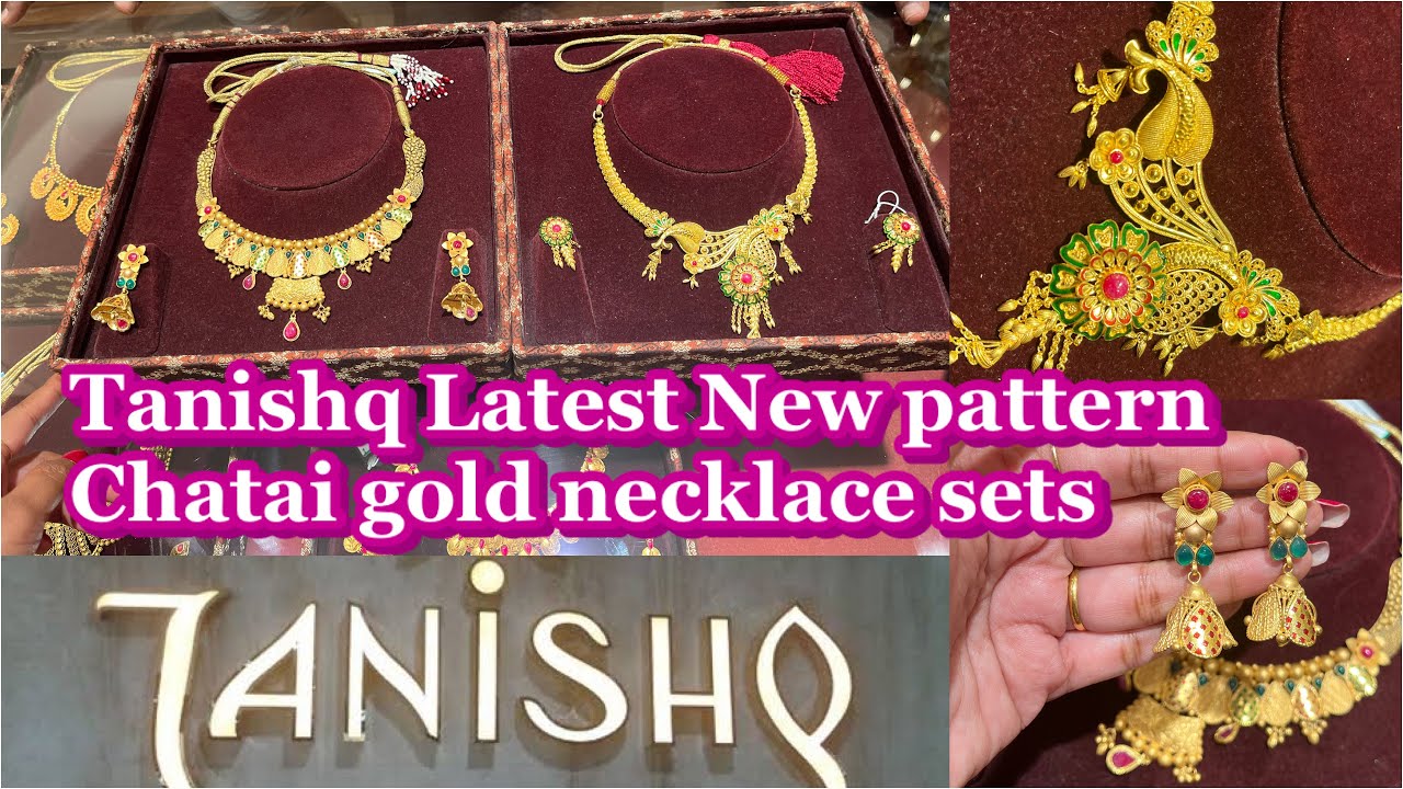 Tanishq latest new Chatai gold necklace sets | Chatai craftsmanship ...