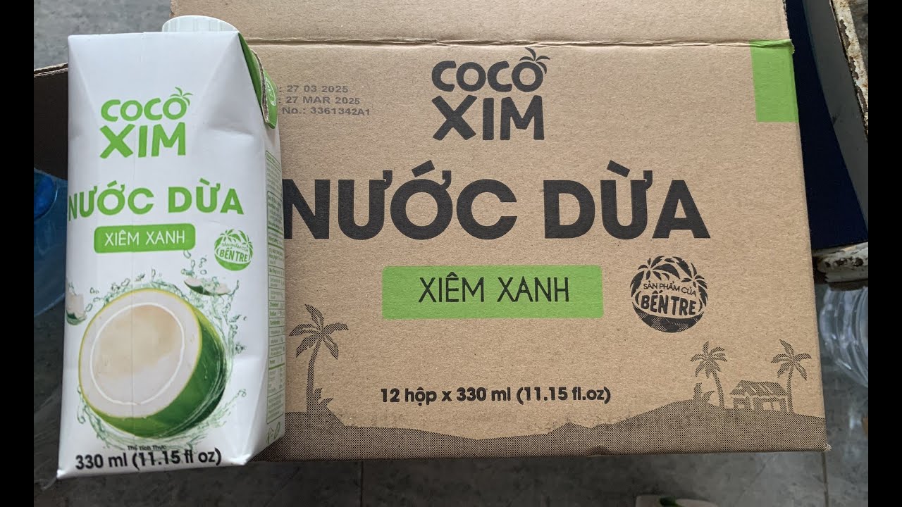 COCO XIM COCONUT WATER W.GREEN XIEM FLAV. NA CAR 330ML BETRIMEX VN, 1 ...