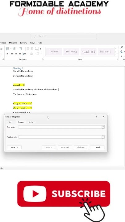 Advanced find and replace on #Word #microsoft #resolveproblems #exceltips #reportwriting - YouTube