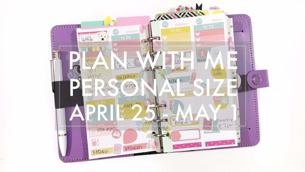 Plan with Me Personal Size Week on Two Page Vertical // April 25 - May ...