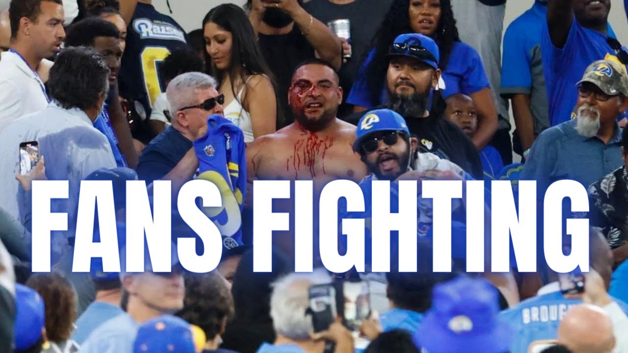 Fans Fighting at SOFI STADIUM / Chargers vs Rams SuperBowl Bengals vs ...