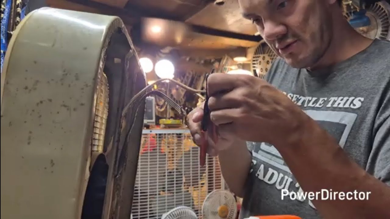 Replacing a box fan switch. - YouTube