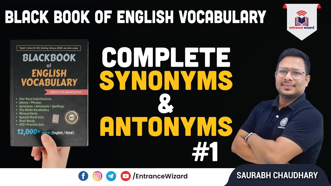 Complete Synonyms & Antonyms#1| Black book of English Vocabulary ...