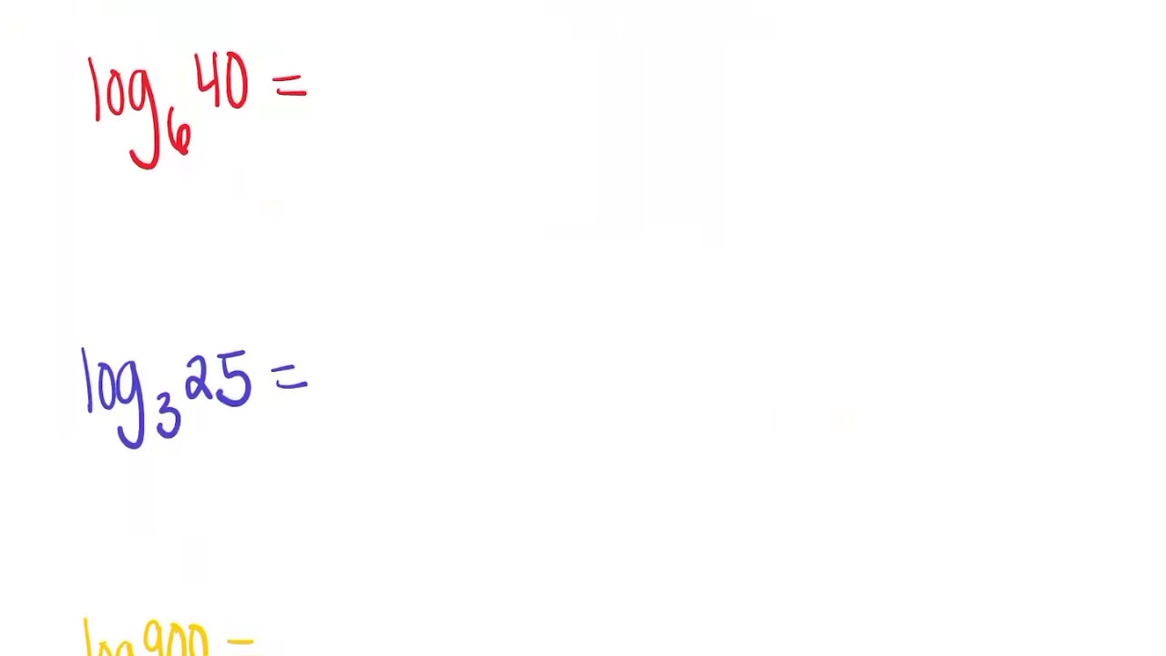 Estimating Logarithms and ordering from least to greatest - YouTube