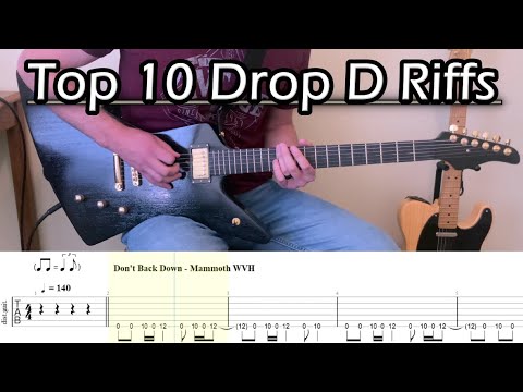 Top 10 Drop D Guitar Riffs (With Tab) - YouTube