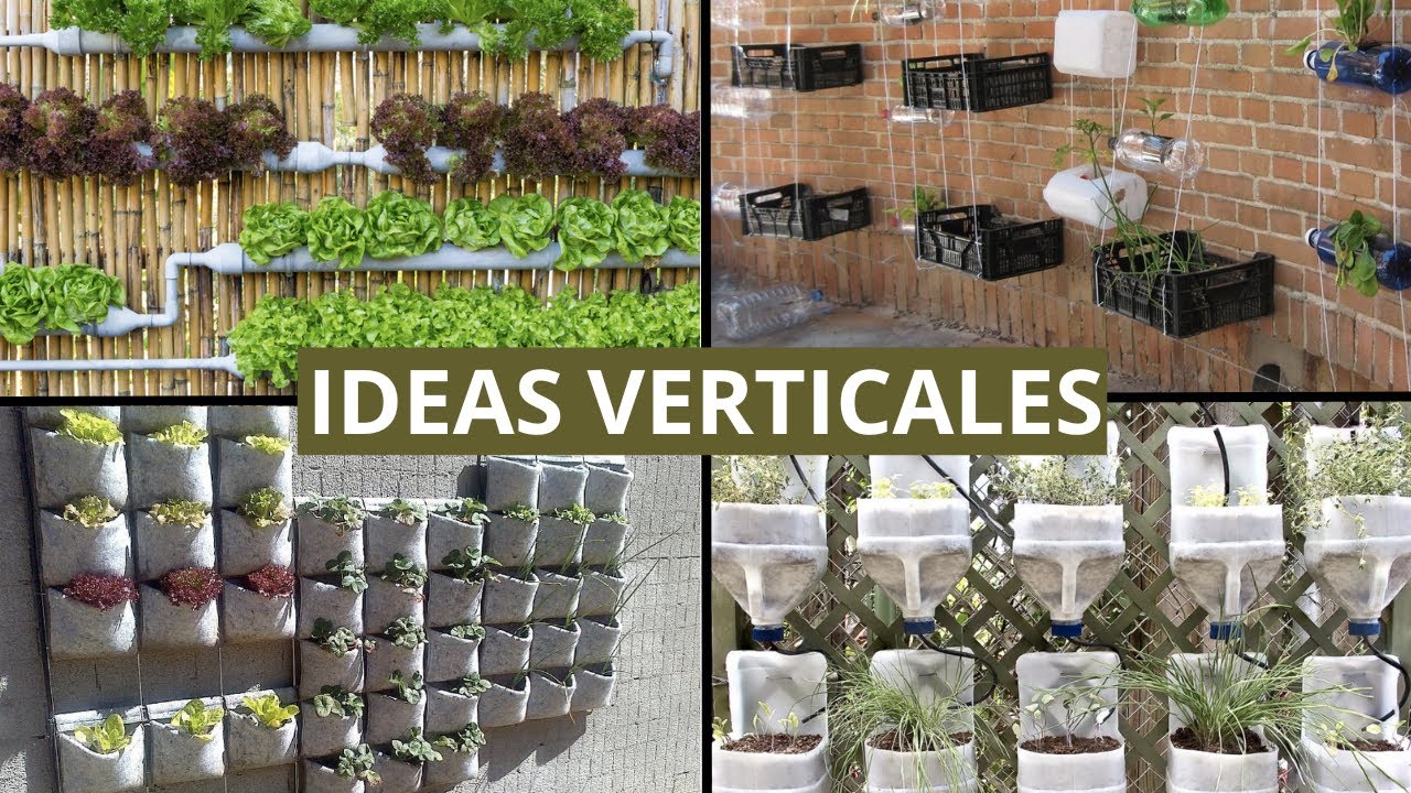 5 Ideas INCREÍBLES para crear un HUERTO VERTICAL - YouTube