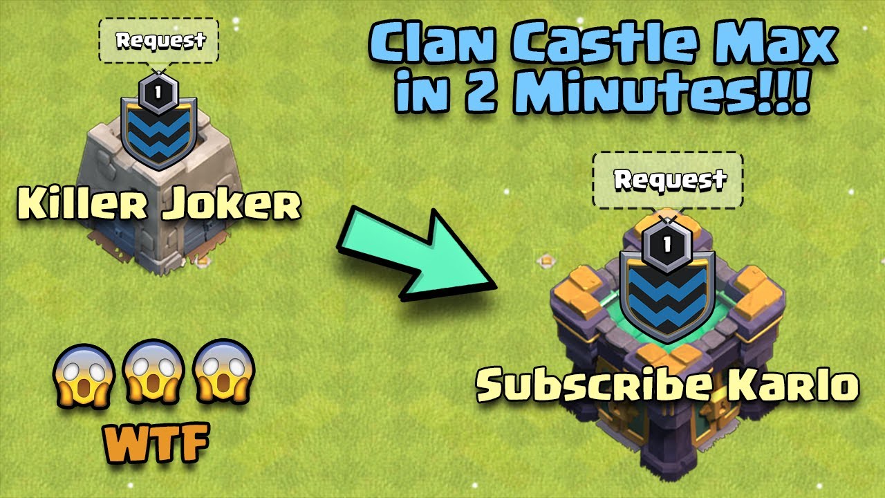 Upgrading Clan Castle Max In 2 Min ~ OMG 😱🔥🔥😱 - YouTube
