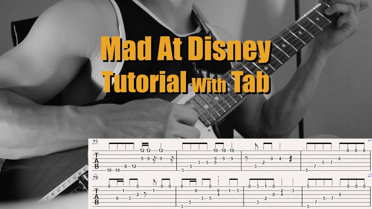 Mad at Disney. Guitar Tutorial +Tab - YouTube