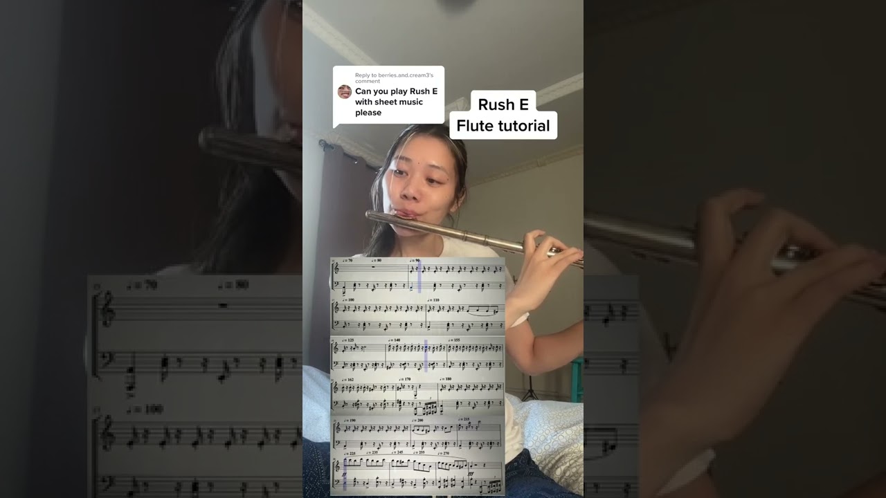 Rush E (Flute Tutorial + sheet music) - YouTube