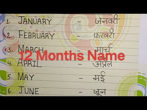 january february ki spelling | months name | mahino ke naam | months ...