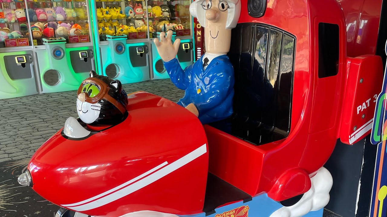 Amutec postman Pat sds Helicopter kiddie ride - YouTube