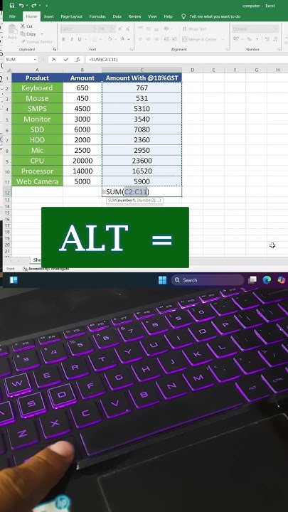 Sum in Excel short tricks #tricks #excel #exceltips #exceltricks #exceltech - YouTube