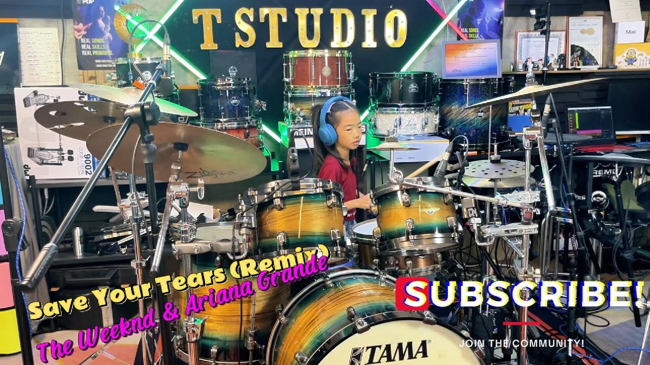 The Weeknd & Ariana Grande - Save Your Tears (Remix) Drum cover By ⭐ ...