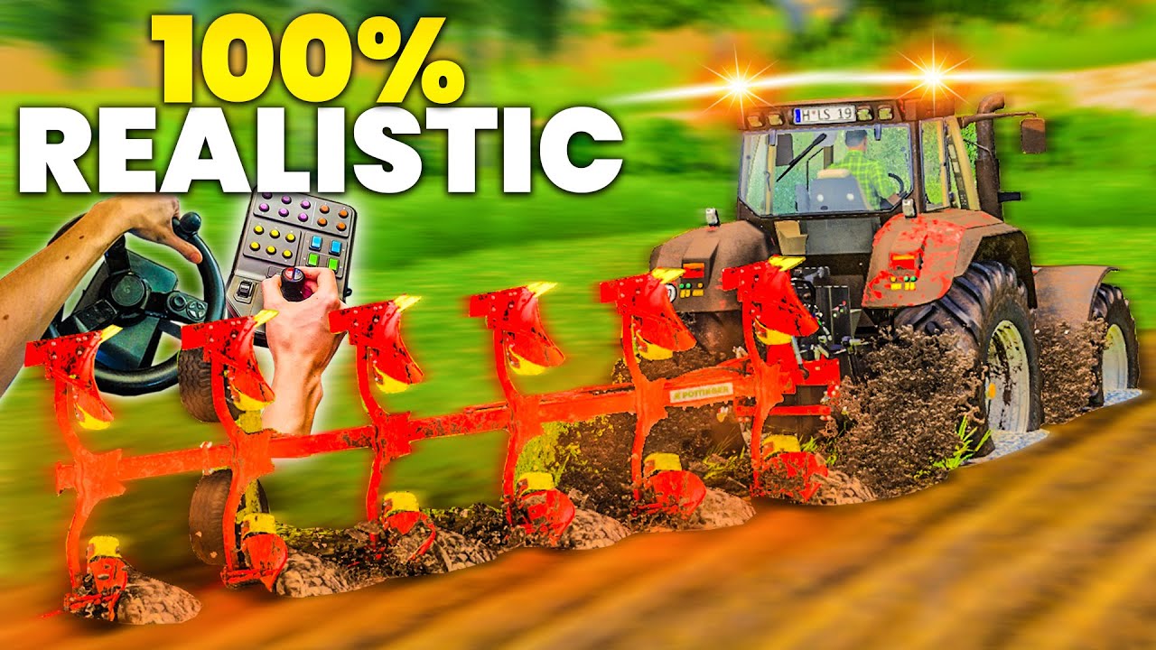 PLOWING IN HARD CONDITIONS (MUD) | FULL REALISTIC With Steering Wheel ...