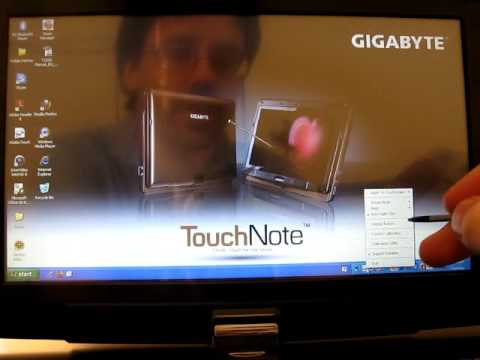 Gigabyte TouchNote T1028X gestures - YouTube