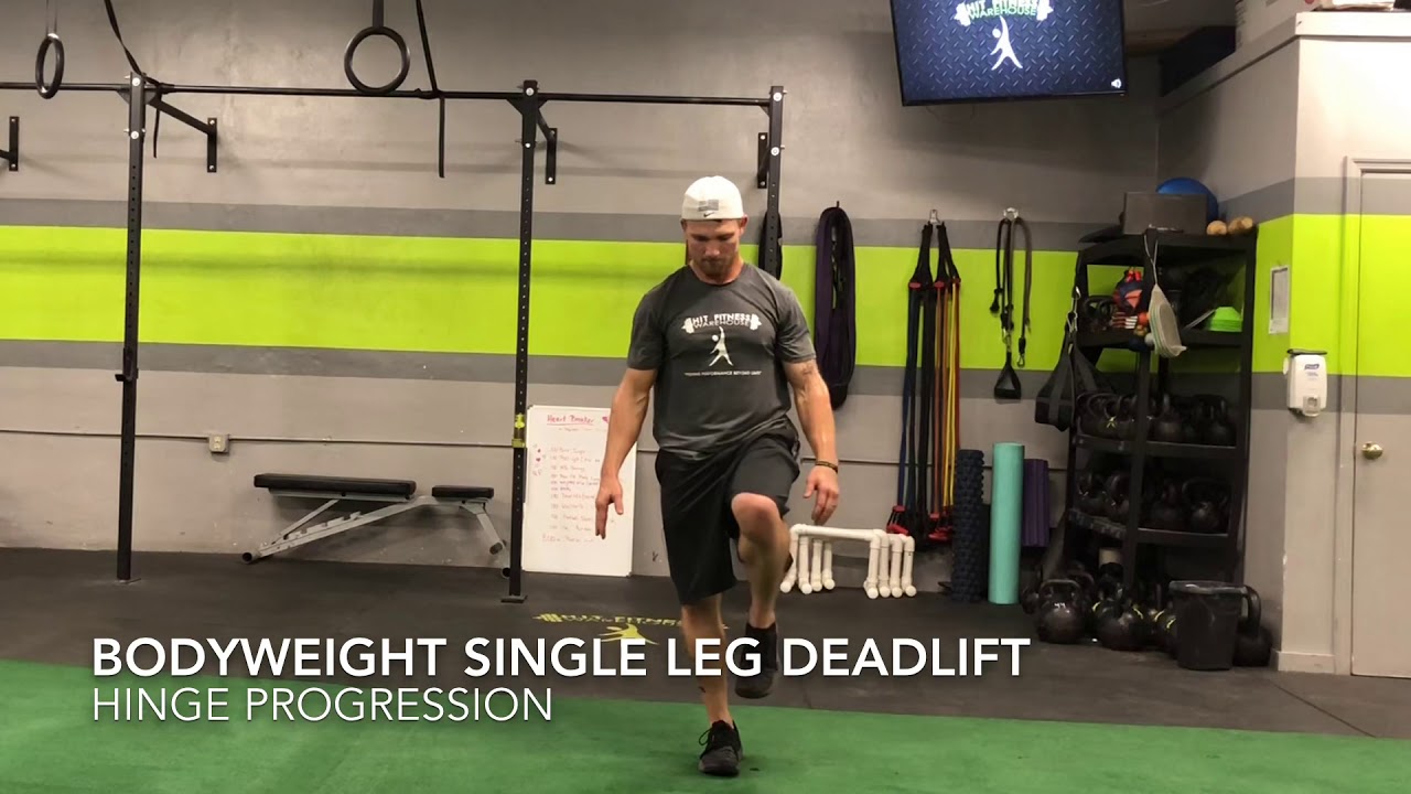 Bodyweight Single Leg Deadlift ‘Hinge Progression’ - YouTube